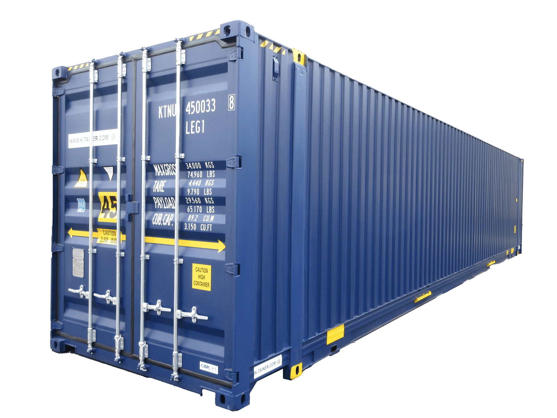 45ft High Cube Pallet Wide container | K-tainer Trading B.V.