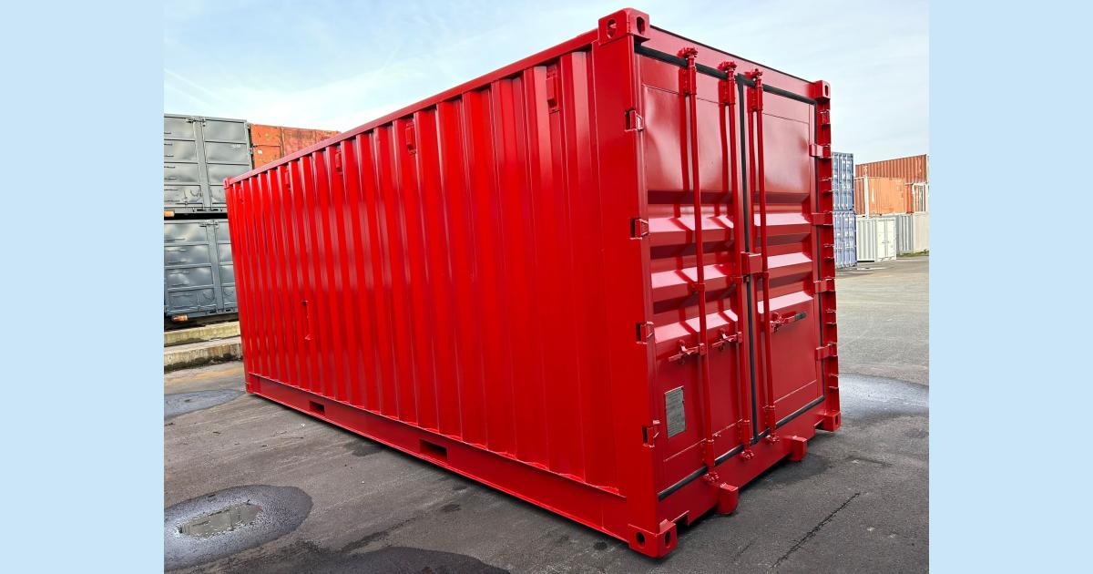 Container voorzien van een haakarm slede + Elektra Nis ...